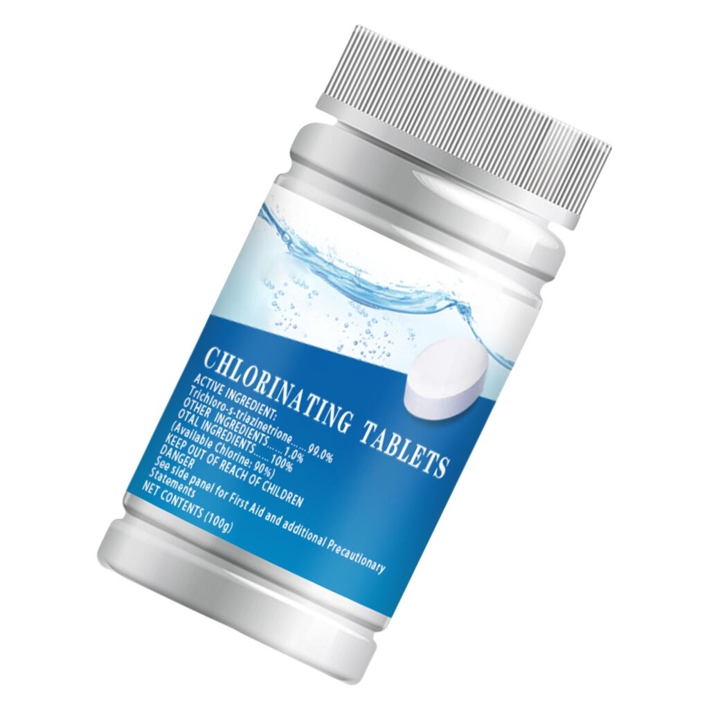 Шипучие таблетки для чистки плавательного бассейна, таблетки для очистки воды 100 г