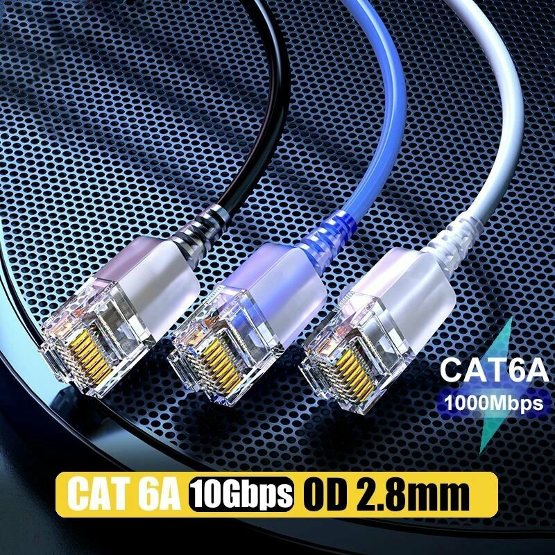 Кабель Ethernet Cat6A, сетевой кабель Cat6, сетевой соединительный кабель UTP для PS, ПК, интернет-модема, маршрутизатора, гигабитный кабель Cat 6 Ethernet