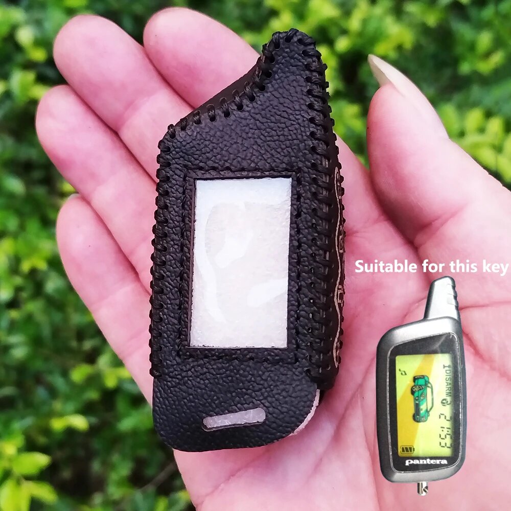 Кожаный чехол для ключей для Pantera SLK 300 350 400 450 600 625 868 600RS 625RS 650RS 675RS Автомобильная сигнализация с ЖК-дисплеем и пультом дистанционного управления, защитный чехол