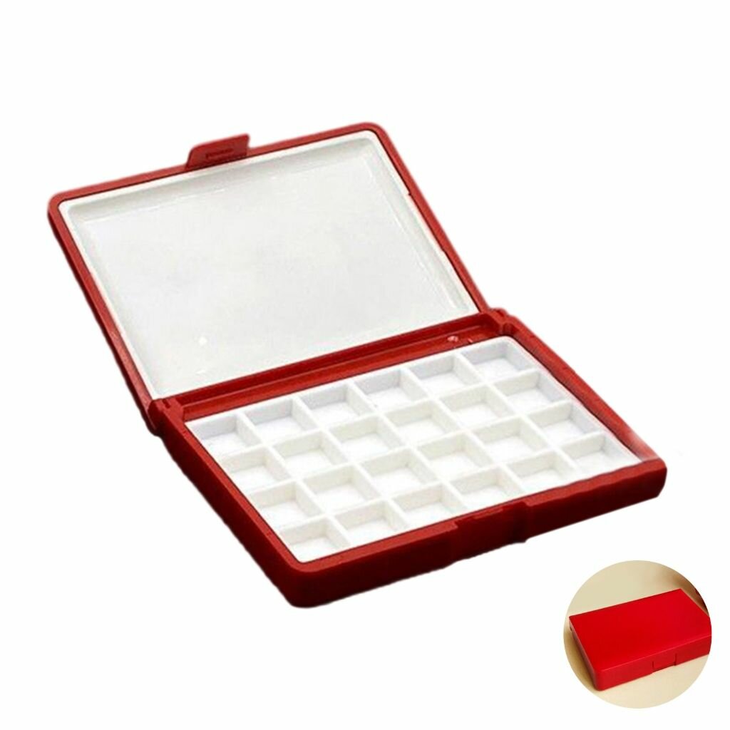 Складная коробка для акварельных красок на 12 ячеек для художников, - красный самолет 24