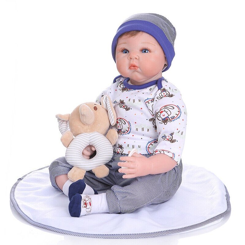 Нежный прикосновение 22-дюймовая реалистичная кукла-ребёнок из мягкого силикона, идеальна для подарка