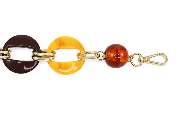 Ручка для сумки с цепью ШвейТорг 223-2 №11, металл/пластик, длина 58 см,