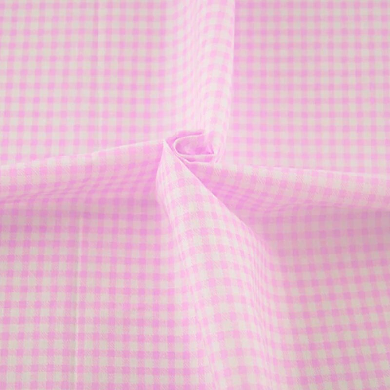 Booksew Клетчатая хлопковая ткань для шитья Розовый, 25cm x 150cm, p057-3