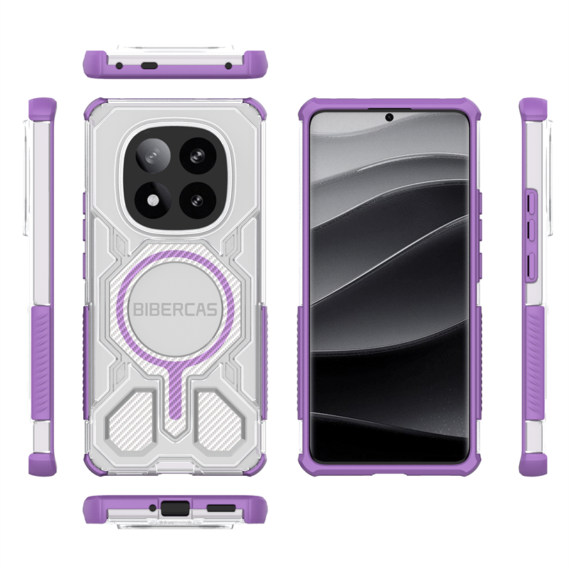 Подходит для Redmi Note 14 Pro 5G/Poco X7/Сяоми Редми Нот 14 Про 5G Чехол для смартфона, подставка, прозрачный,360° Полная защита, накладка, поликарбонат (PC), защита камеры, ударопрочный, усиленные углы