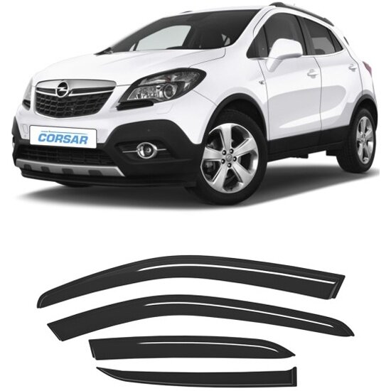 Дефлекторы Voron Glass серия CORSAR для Opel Mokka (2012-2019) накладные 4шт
