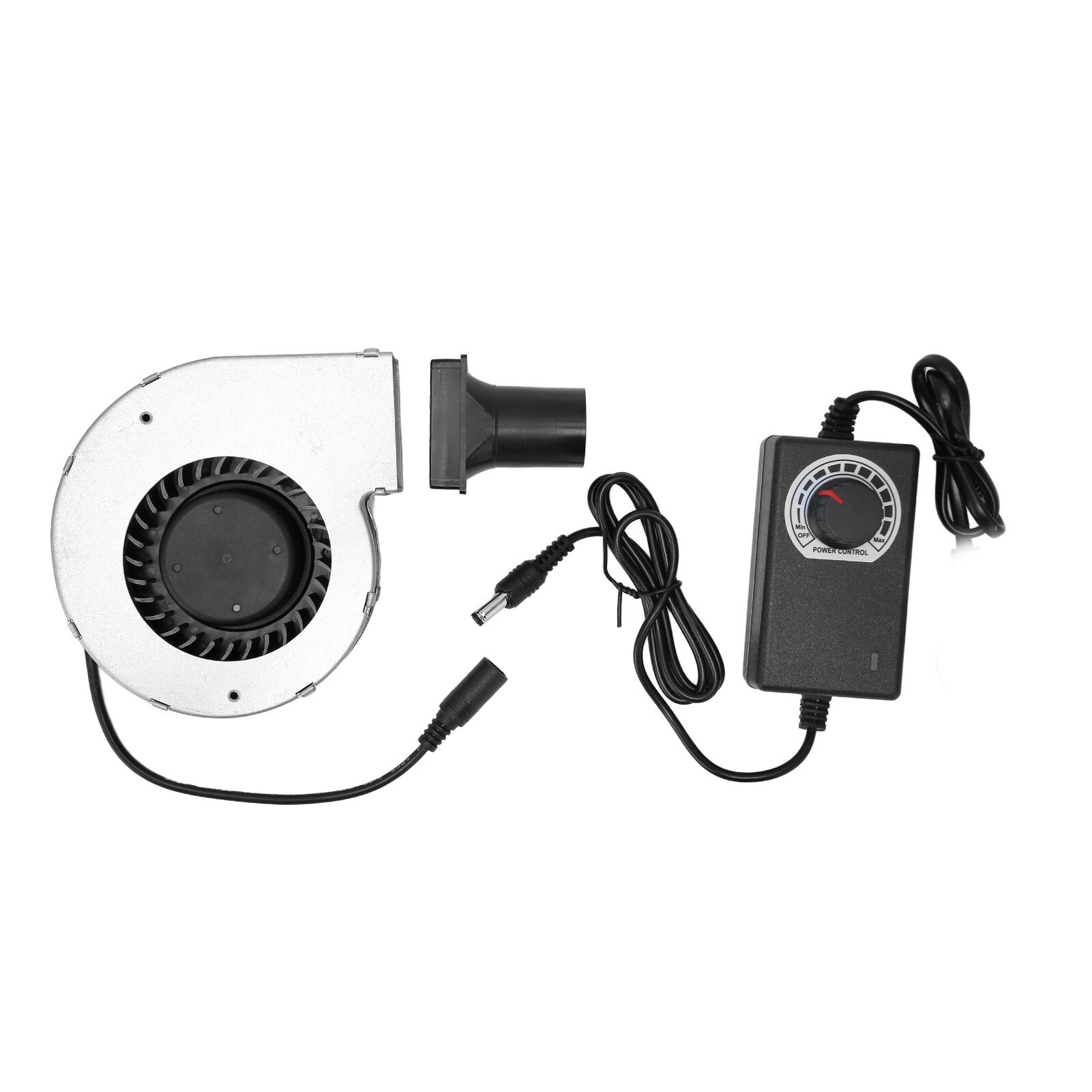 12 В 2А DC DC Blower Вентилятор бесщеточный высокоскоростный теплостойкий охлаждающий вентилятор Metal Blower с контроллером скорости 100–240 В.