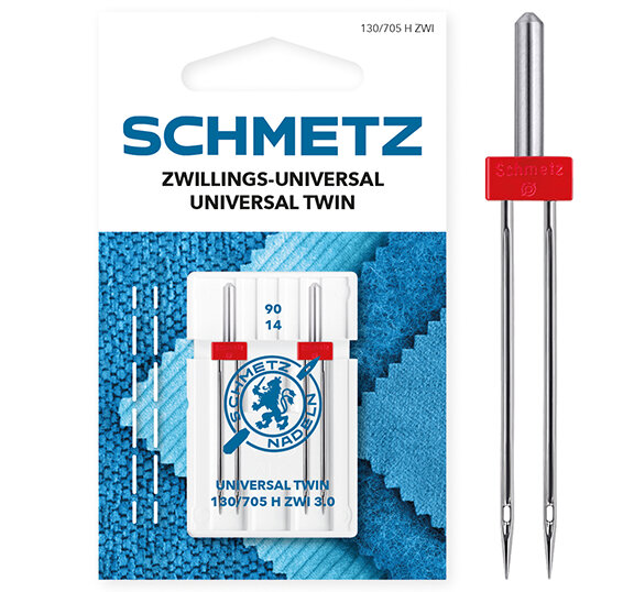 Иглы Schmetz двойные универсальные № 90/3 2 шт. 130/705H-ZWI