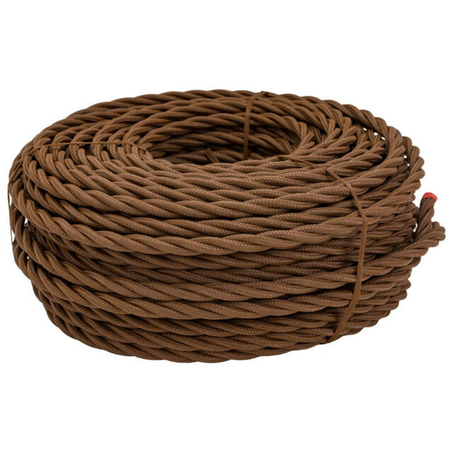 Кабель витой BIRONI 3х2,5мм 50м матовый коричневый