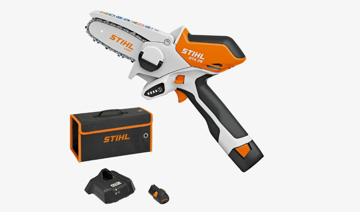 Аккумуляторная мотопила STIHL GTA 26 SET Оригинал, шина RL 10 см, цепь 71 PM3 SET: AS2, AL 1