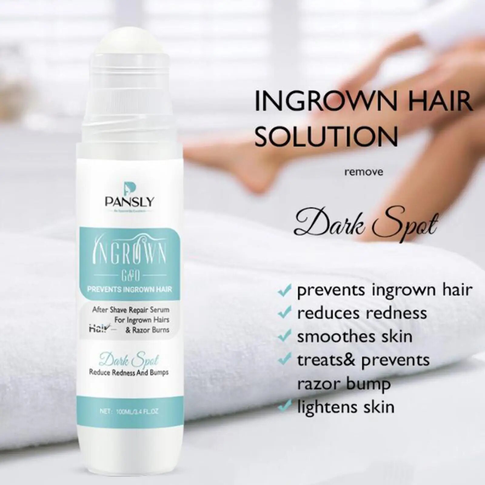 100 мл сыворотка после бритья для мужчин и женщин и увлажняющий крем для удаления вросших волос после удаления волос, раствор для вросших волос на коже