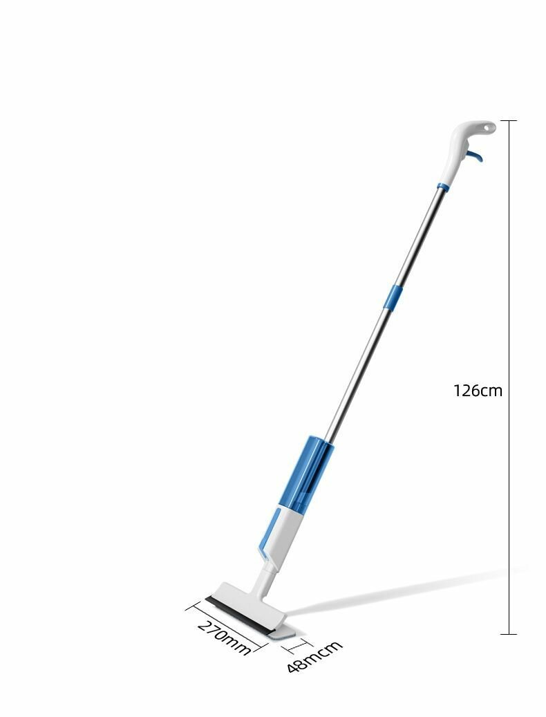 Швабра 2 в 1 / Стеклоочиститель / Скребок для мытья окон и уборки дома, С водяным распылителем, насадка из микрофибры