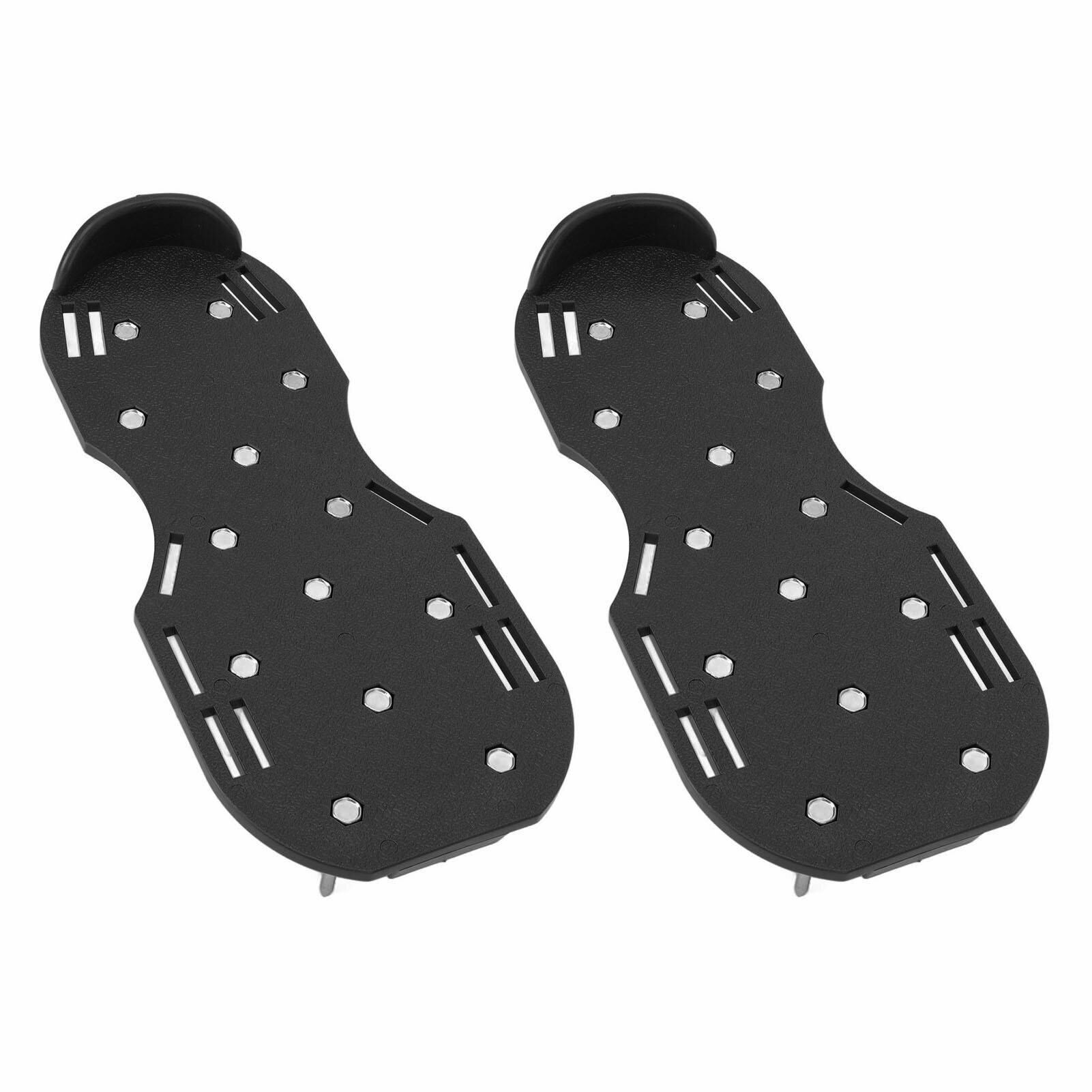 Обувь с аэратором для газона, пластиковые пряжки из цинкового сплава, обувь для газона с шипами, аксессуары для двора с регулируемыми ремнями, черные