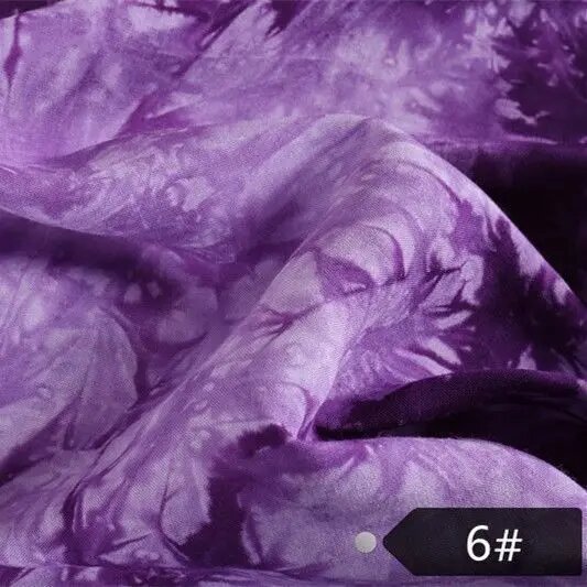 Вискозная ткань тай-дай для пошива Фиолетовый, 6 wisteria color