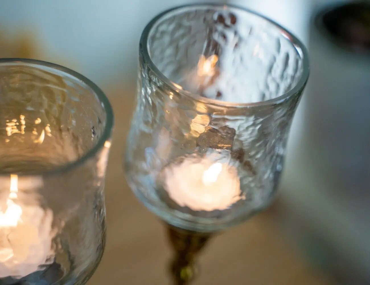 Подсвечник-бокал арамис, стекло, металл, золотой, 9х31 см, Koopman International