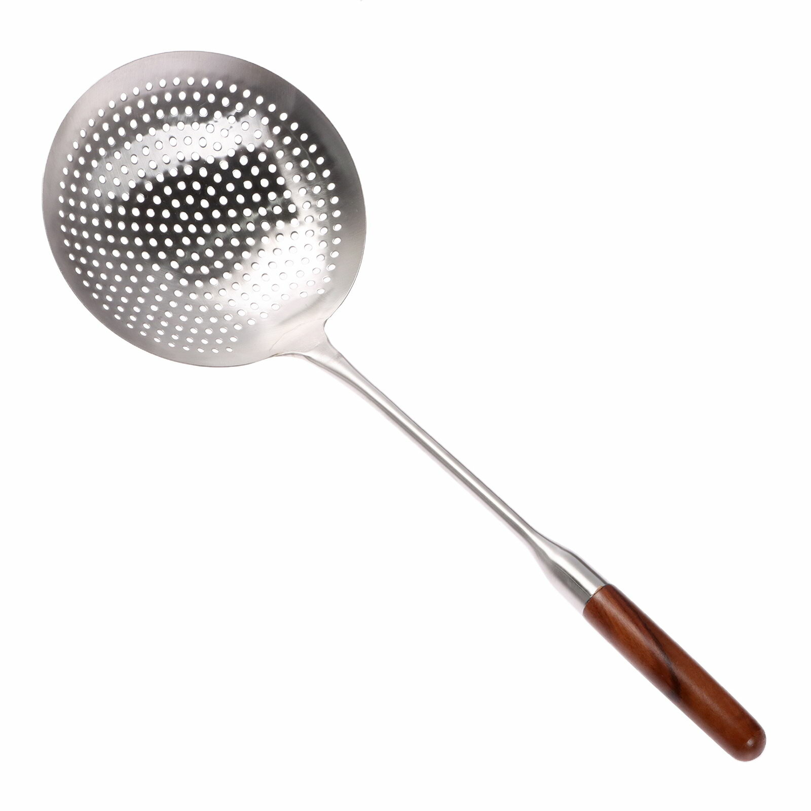 Шумовка для казана, 60 см, диаметр 22 см, узбекская, с деревянной ручкой, металл