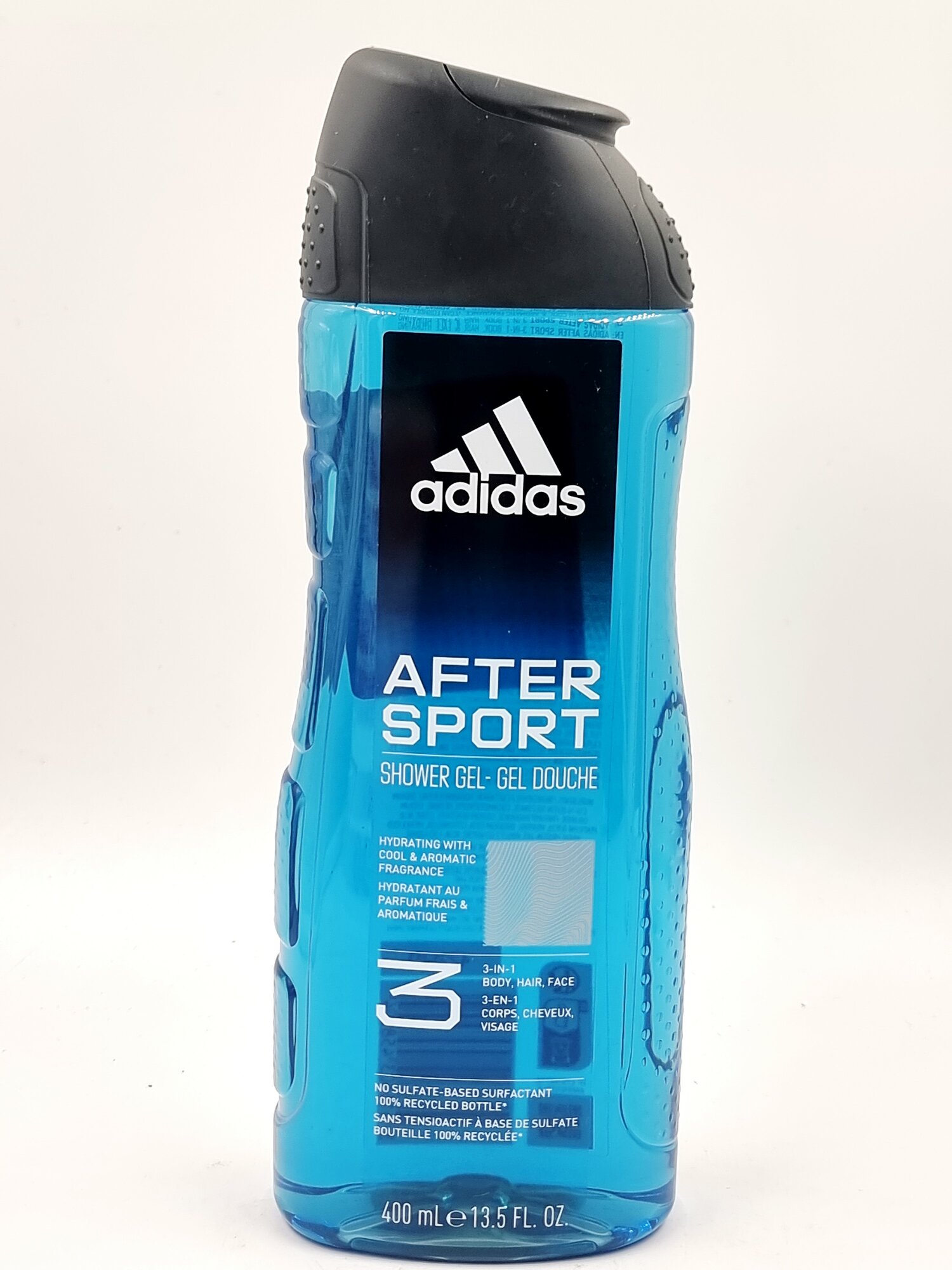 Гель для душа Adidas 3 в 1 After Sport увлажняющий 400 мл (Испания)