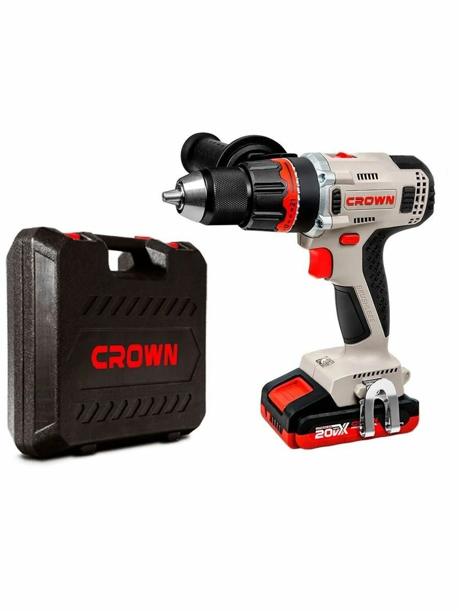 Шуруповерт Аккумуляторный CROWN CT21093HMX-2 BMC, Бесщеточный