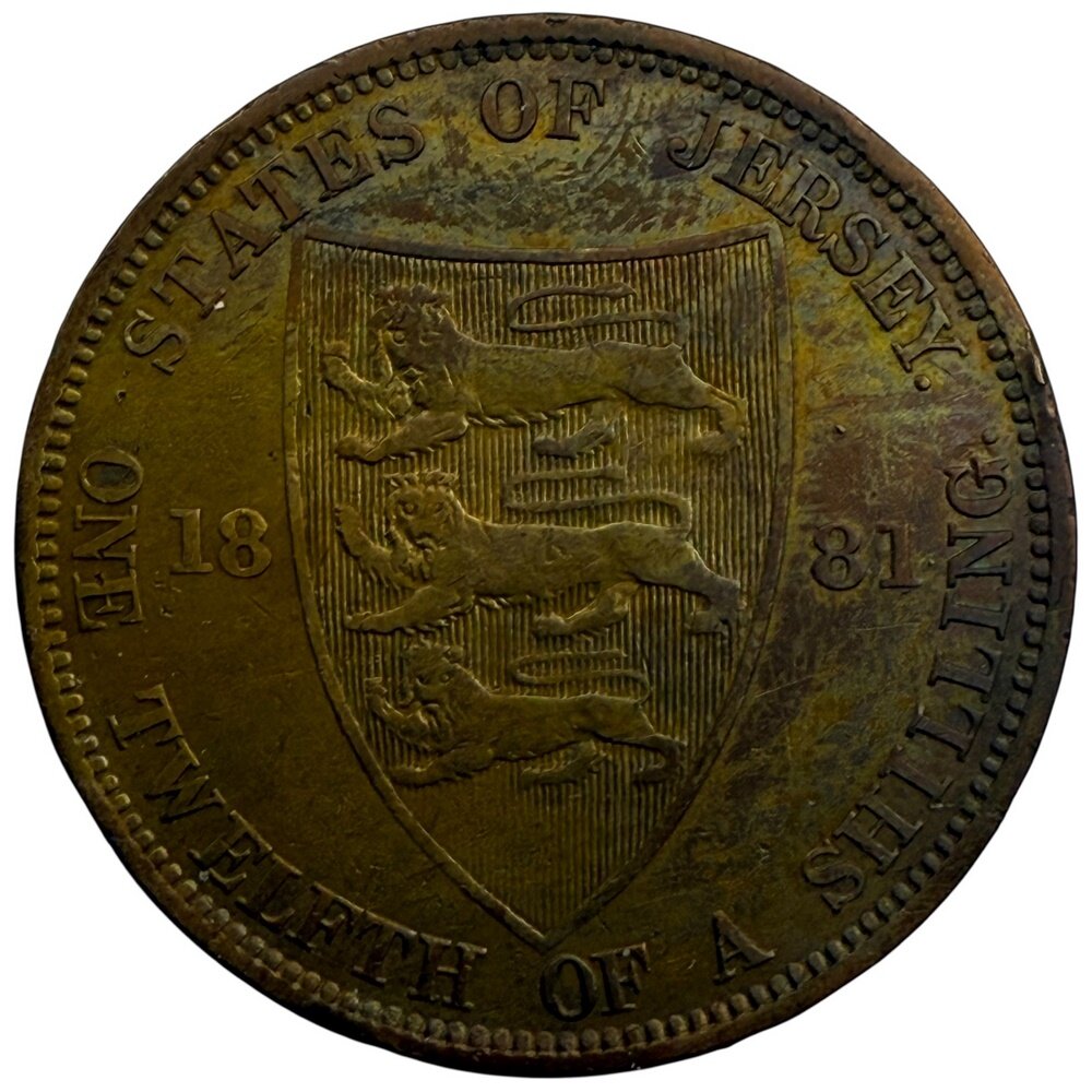 Джерси 1/12 шиллинга 1881 г.