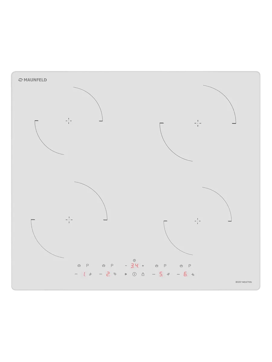 Индукционная поверхность Maunfeld CVI604EXWH, стеклокерамика, сенсорное управление, 4 конфорки