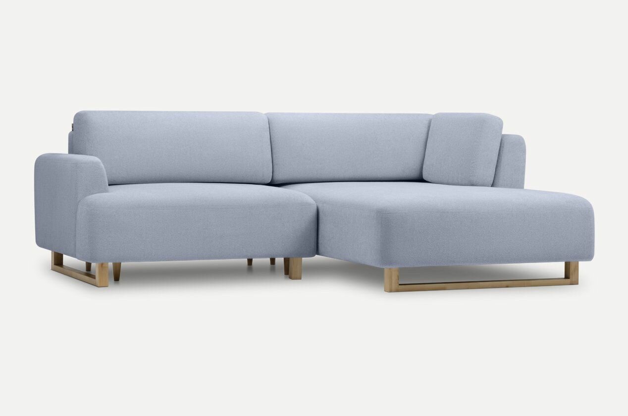 Диван угловой раскладной Divan.ru Онте Bucle Lilac 240х170х83 см, спальное место 134х199 см, букле, фиолетовый