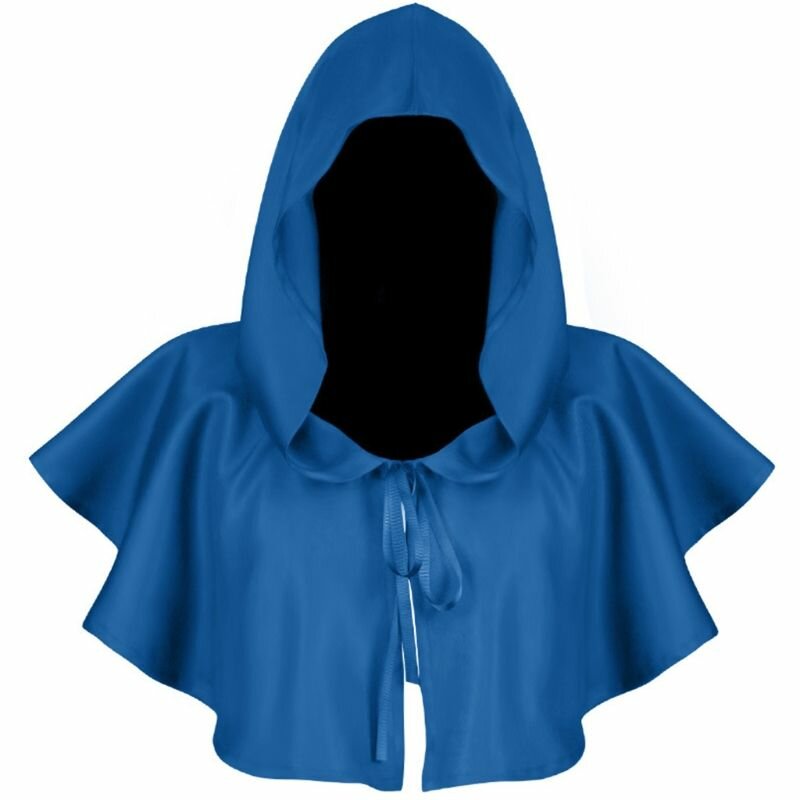 Средневековый Плащ С Капюшоном На Хэллоуин-Синий