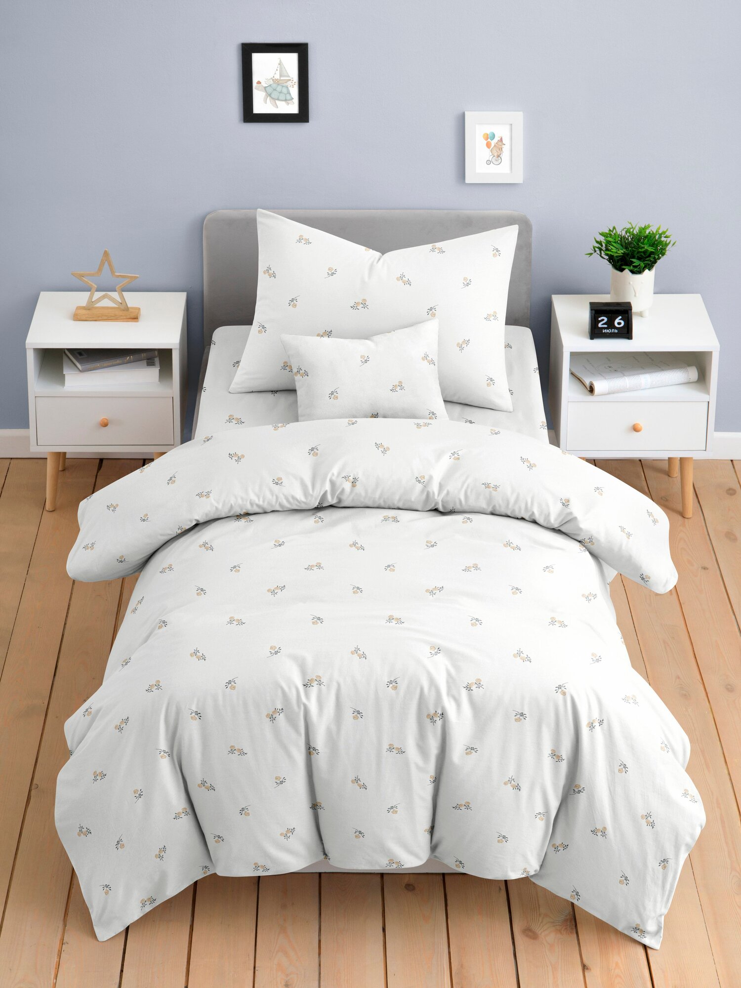 Постельное белье 1 спальное детское Ночь Нежна Мадлен, наволочки 40х60, 100% хлопок ткань бязь