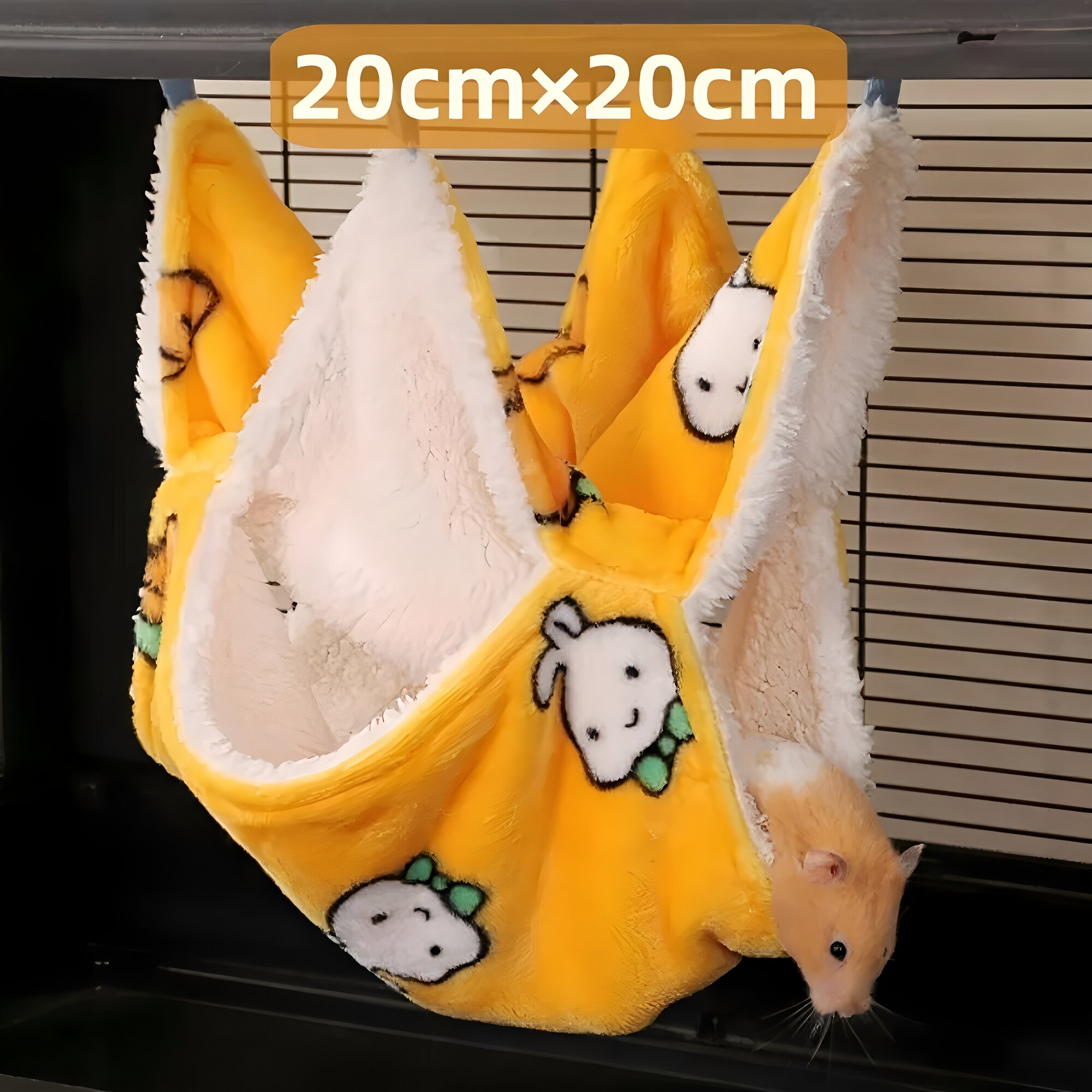 Гамак для крыс, грызунов, хорьков, гамак двухъярусный, 20х20 см. Подвесной домик для грызунов