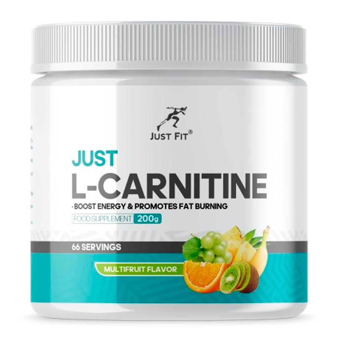 Just Fit L-Carnitine Л-Карнитин 200 г банка со вкусом мультифрукт