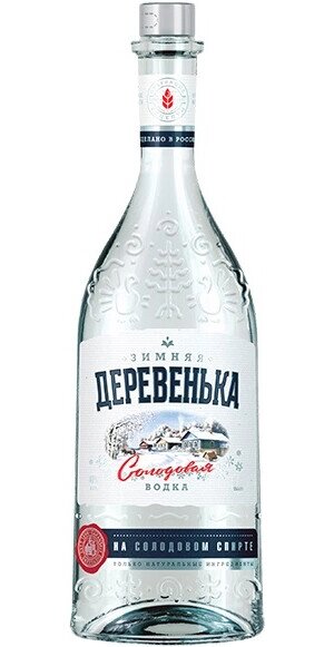 Водка "Зимняя деревенька" На солодовом спирте, 0.7 л