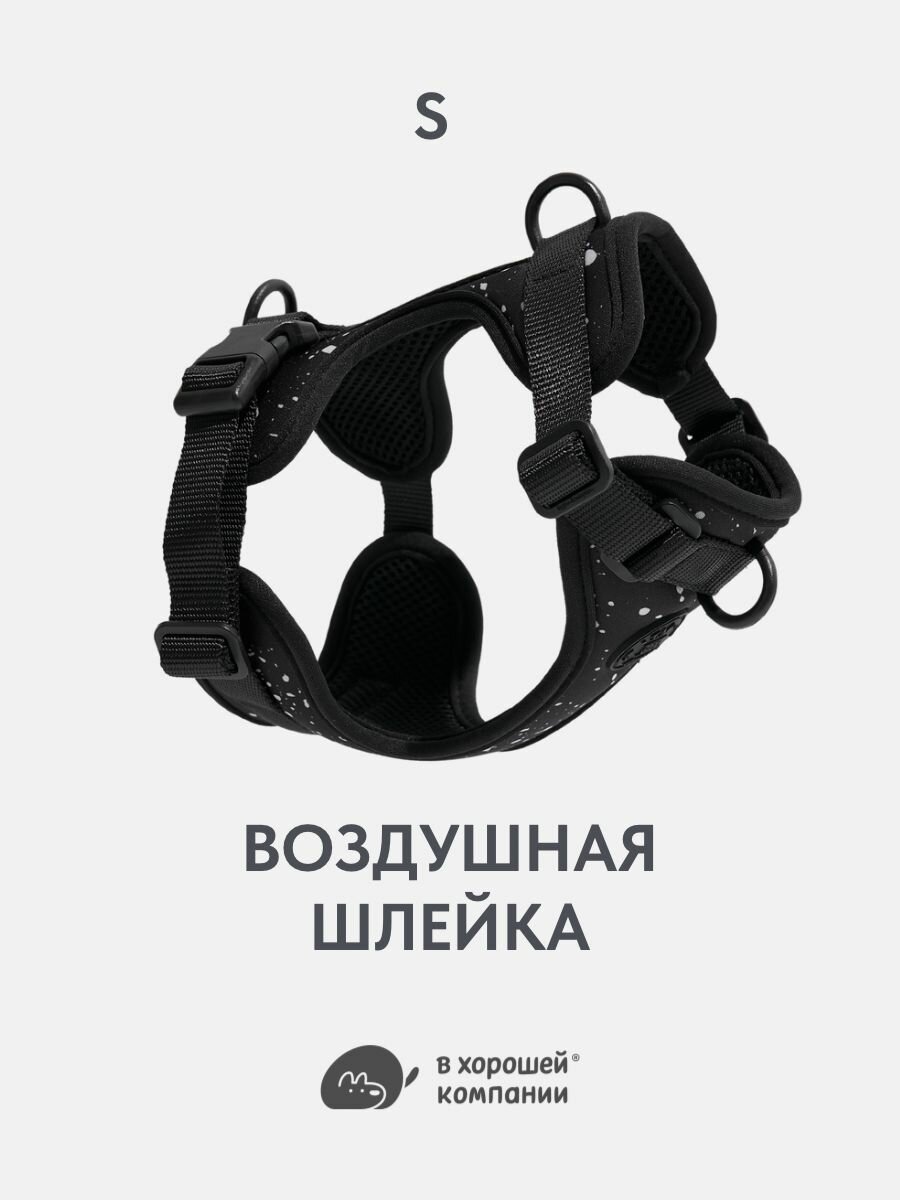 Анатомическая прогулочная шлейка для собак мелких пород IN GOOD COMPANY (S / Крапушки)