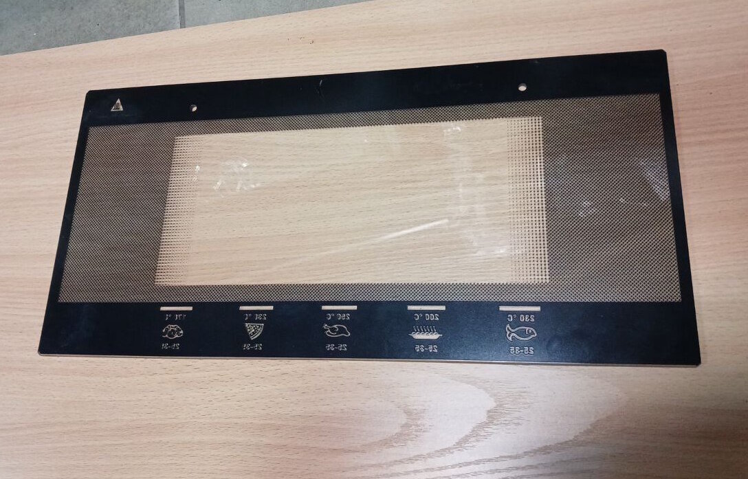 Стекло дверцы духовки с отв для ручек