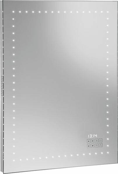 Зеркало с подсветкой Sanibano вертикальной формы LED радио и часами ARM3/RADIO