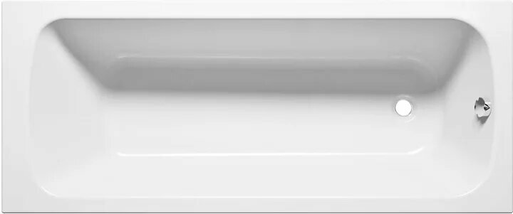 Акриловая ванна Riho Milano 170x75, на ножках, пристенная, белая, глянцевая, прямоугольная