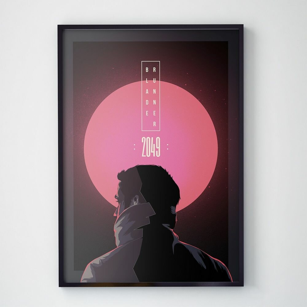 Плакат, постер Blade Runner, Бегущий по лезвию на бумаге, размер 21х30см