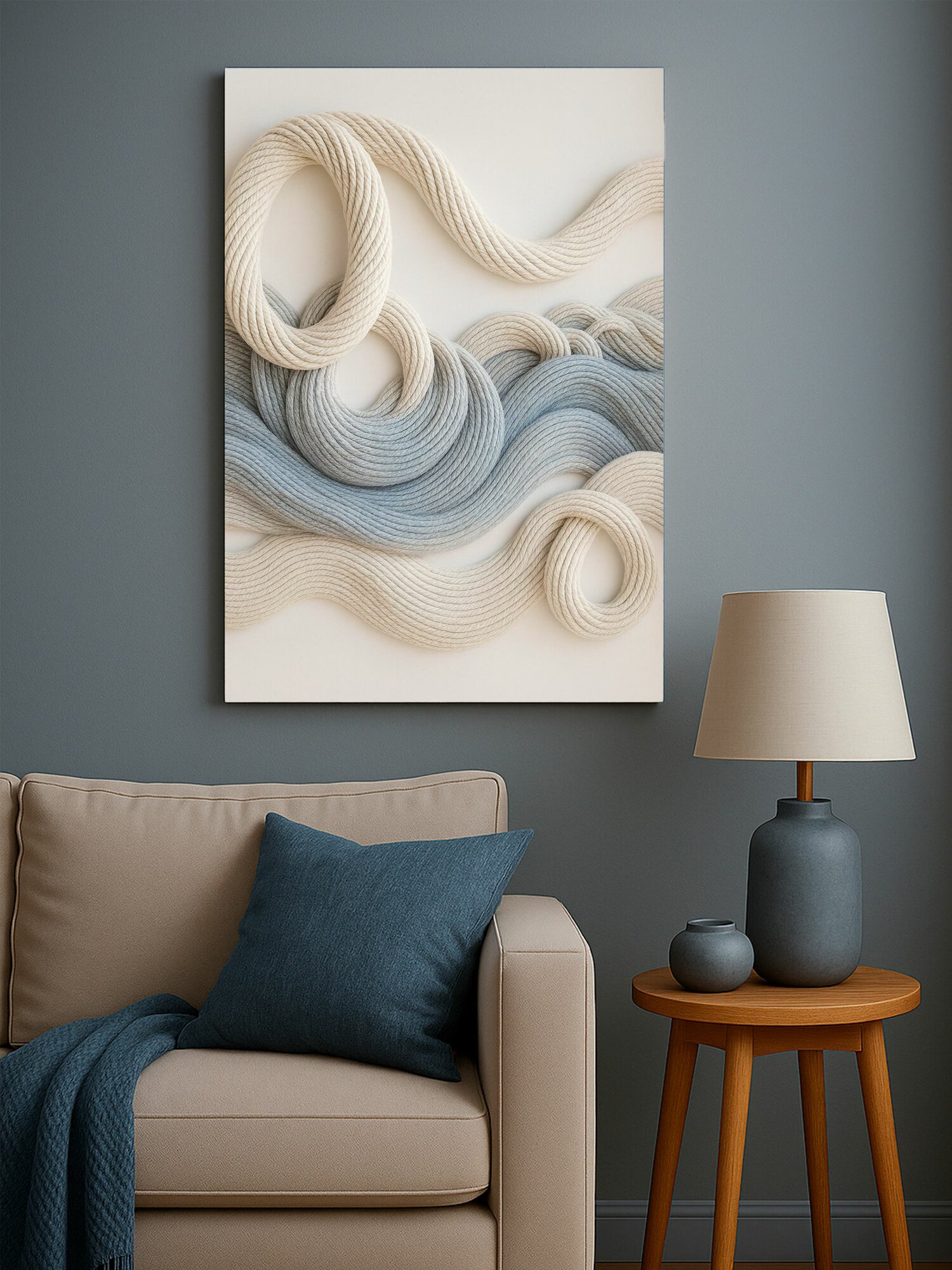 Картина для интерьера на холсте "Нить горизонта" 60х100 см