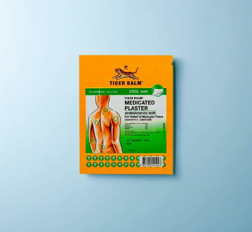 Пластырь Tiger Balm "Cool", натуральный, охлаждающий, 7x10см, 2 шт.