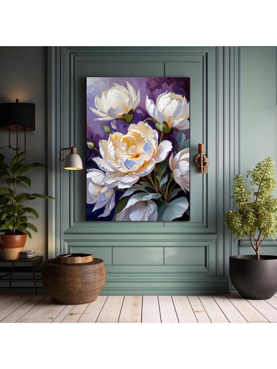 Картина интерьерная Пионы, цветы, 50*70 см