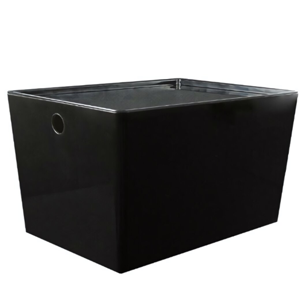 Контейнер пластиковый "Versa XL" 16л с крышкой, цвет прозрачный черный, для удобного хранения вещей