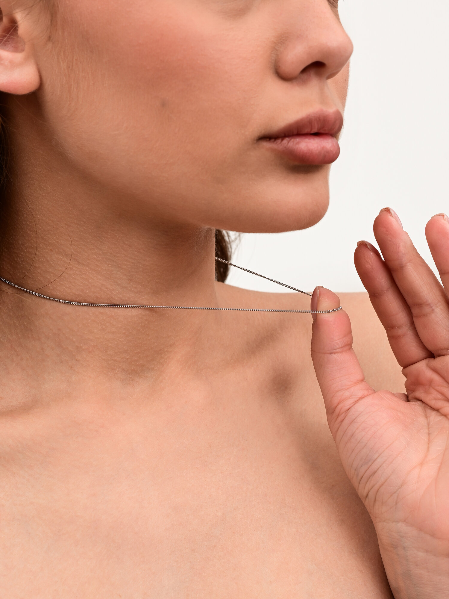 Цепь серебро, 925 проба, родирование