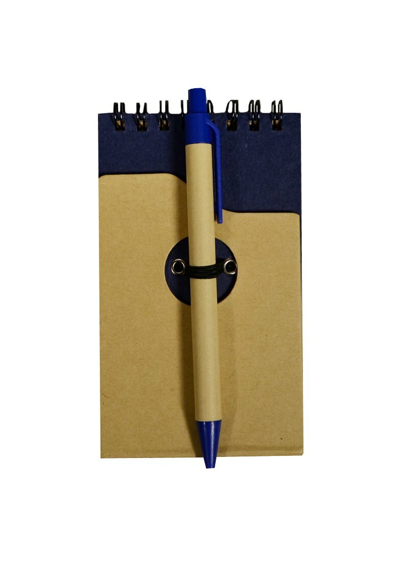 Блокнот А7+ 60л лин. карт. обл, спираль, ручка шариковая, инд. уп, ассорти