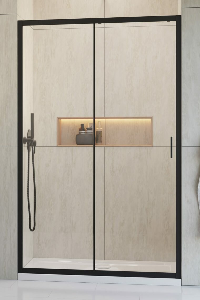 Душевая дверь Radaway Alienta Black DWJ 120 10260120-54-01 стекло прозрачное/профиль черный матовый