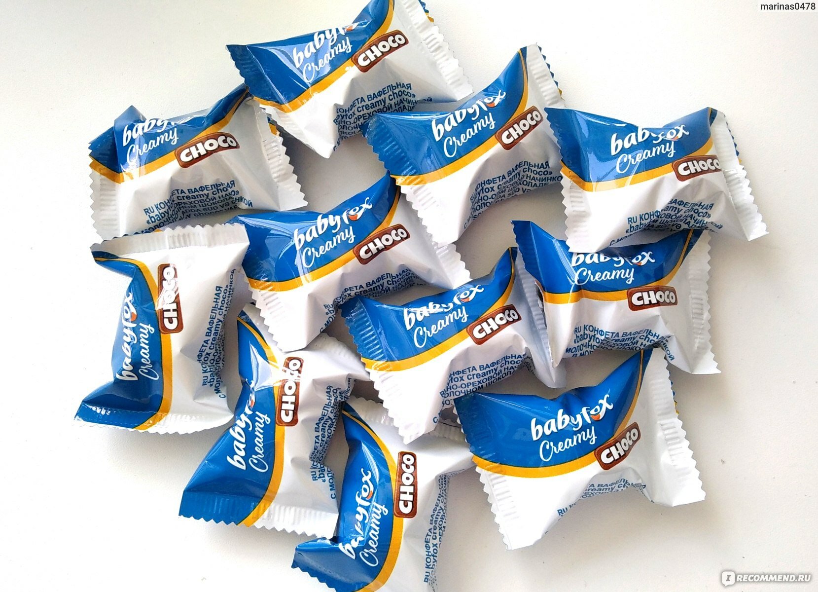 Конфеты вафельные BabyFox KDV "Wafflex Mini", в индивидуальной упаковке, 1 кг