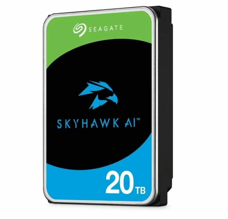 3.5" 20 ТБ Жесткий диск Seagate SkyHawkAI (ST20000VE002) - SATA3 6.0 Гбит/с, 7200 об/мин, кэш памяти - 256 МБ