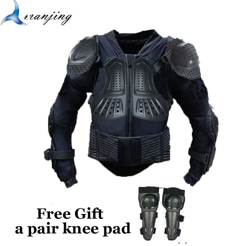 Детский молодежный мотоциклетный бронежилет, куртка для мотокросса, горного велосипеда, грязевого велосипеда, питбайка, защитное снаряжение, жилет, броня, height(130-140cm, Темно-синий
