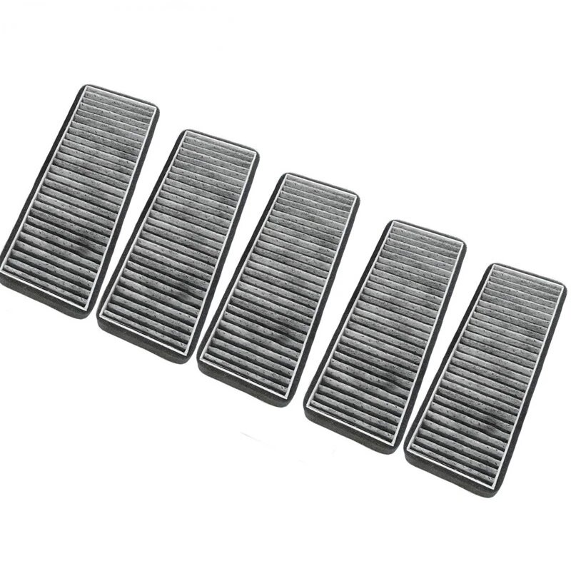 Автомобильный салонный воздушный фильтр для Vw 2011-2021 Polo Jettas Santana 2011-2019/Skoda Fabia Rapid 2011-21, внешний автомобильный фильтр в сборе, 5 Pcs Black Filter