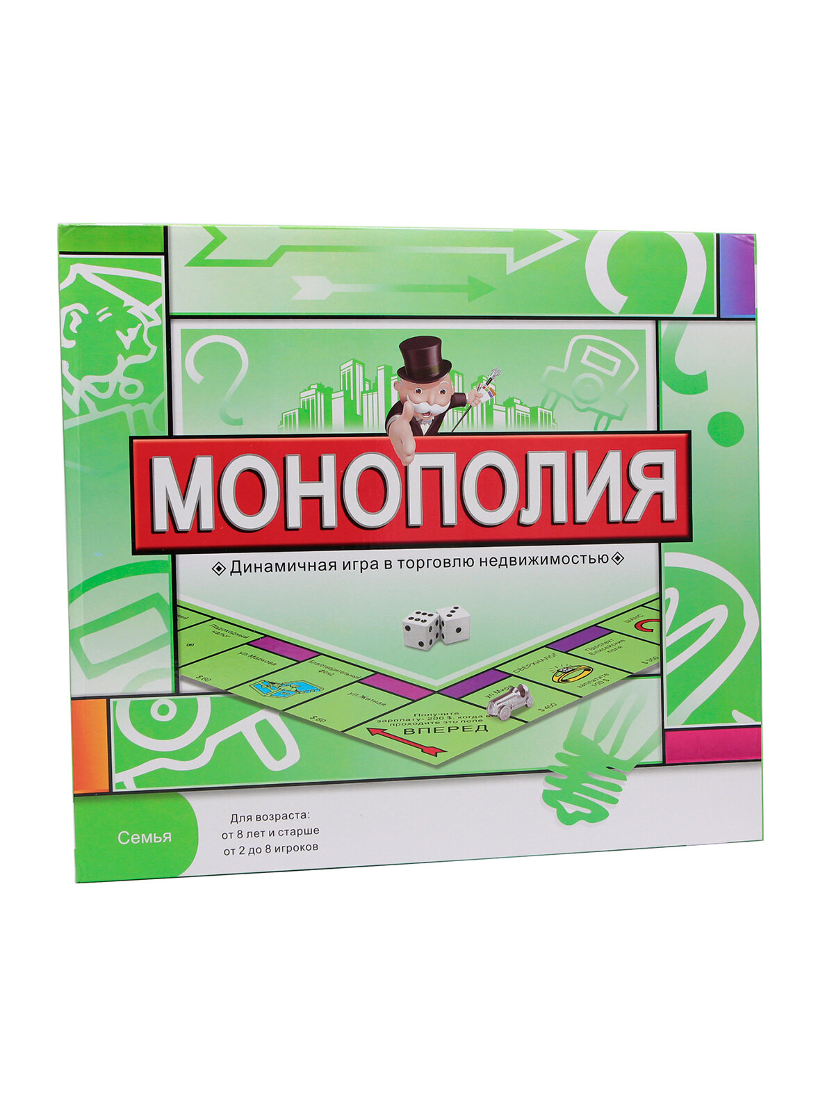 Настольная динамичная игра в торговлю недвижимостью Монополия