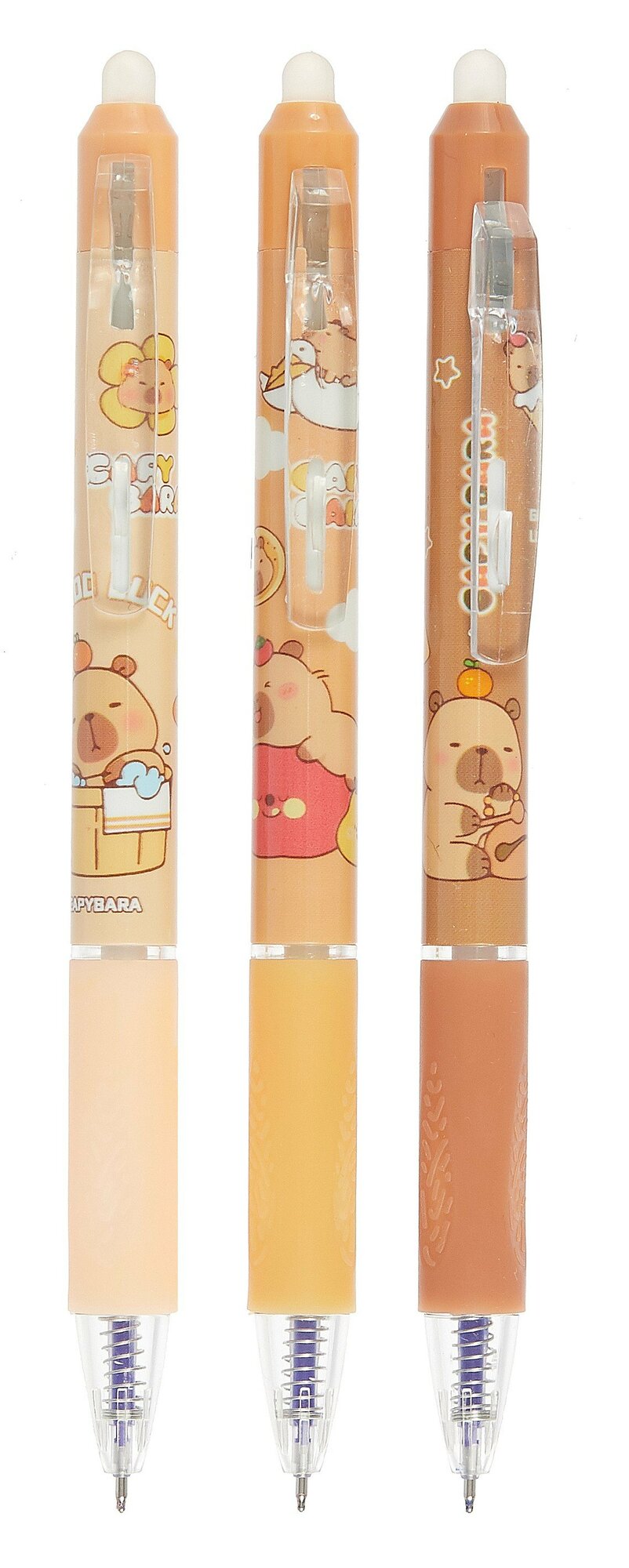 Ручка гелевая "Капибара", пиши-стирай синяя, в ассортименте