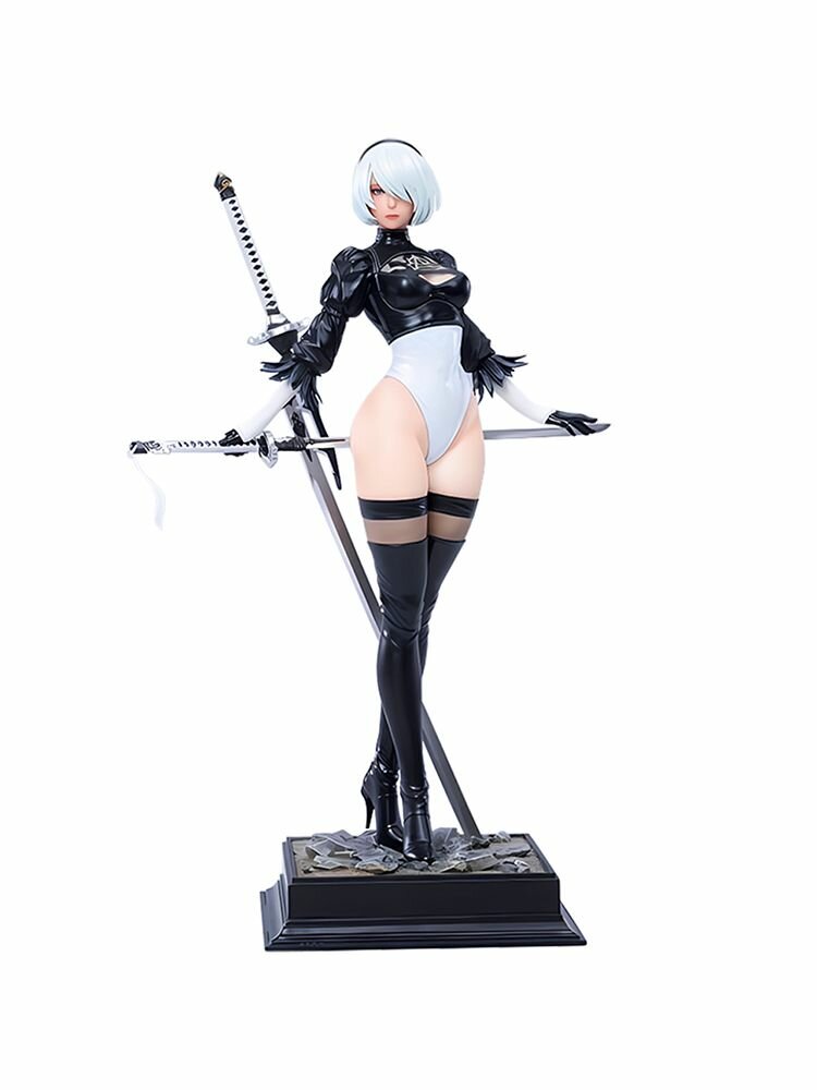 Фигурка Ниер: Автомата Еруха 9S 2B / 2B yorha,2B automata, No. 2 Type B NieR: Automata 2B figure Double knife Girl figure with platform model (28см) подарок для фаната