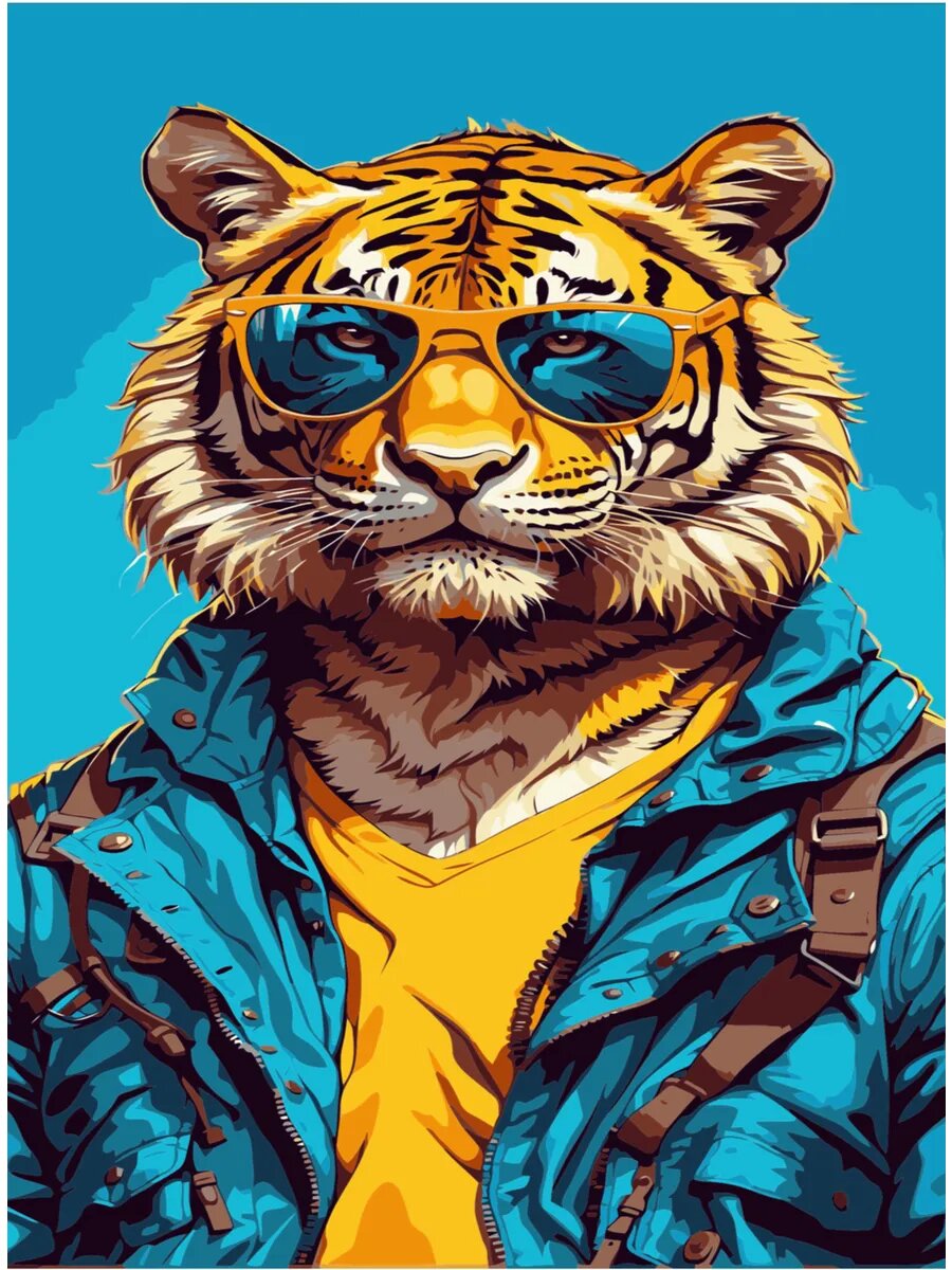 Картина по номерам тигр