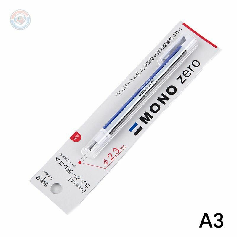 Механический ластик Tombow Mono Zero в форме ручки для точной коррекции рисунков и эскизов с мягкой резиной и сменными сердечниками